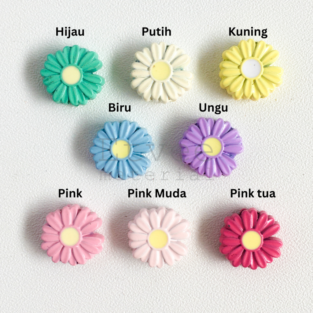 Jual L178 Mote manik besi alloy bead bunga daisy | Shopee Indonesia