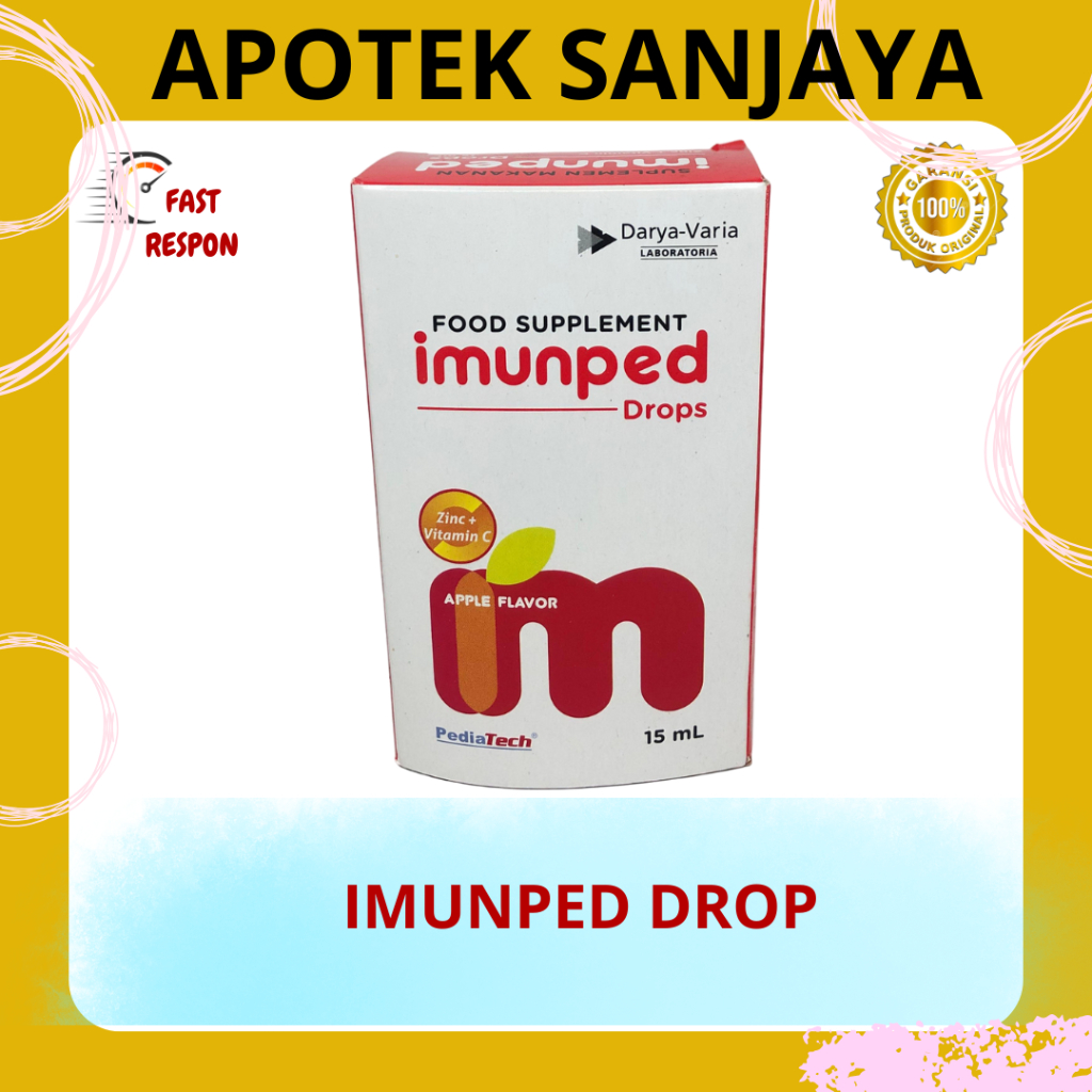 Jual IMUNPED DROP / ISI 15 ML / VITAMIN PENAMBAH IMUN ANAK / VITAMIN ...