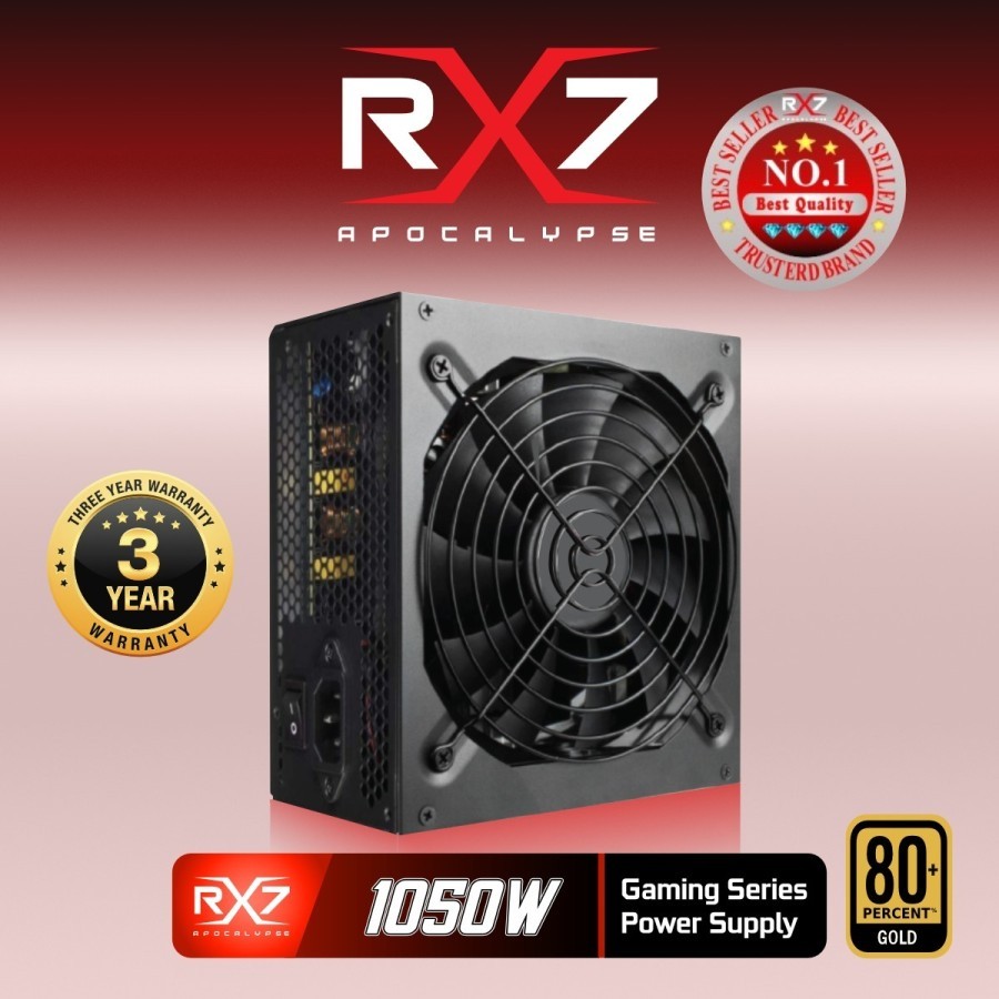 Jual PSU / POWER SUPPLY RX7 1050W GOLD PLUS PURE CAPACITY | Shopee ...