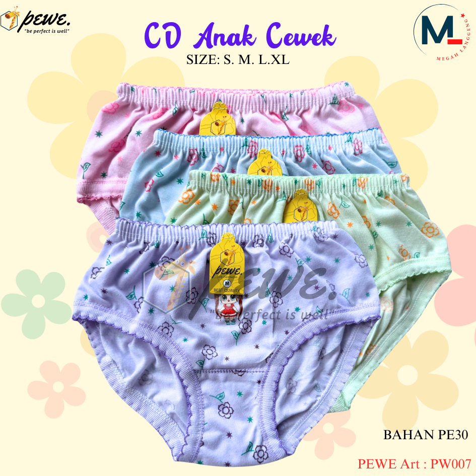 Jual 6 pcs Celana Dalam Anak Perempuan umur 2-10 tahun Motif Full Print ...