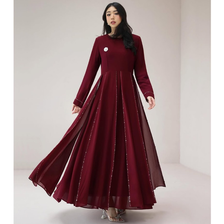 Jual SOFIA INDONESIAN PREMIUM LONGDRESS CERUTY DOUBLE LAYER - BAJU ...