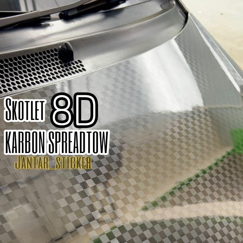 Jual SKOTLET KARBON SPREADTOW 8D SUPER GLOSSY MOTIF KOTAK CATUR BISA ...