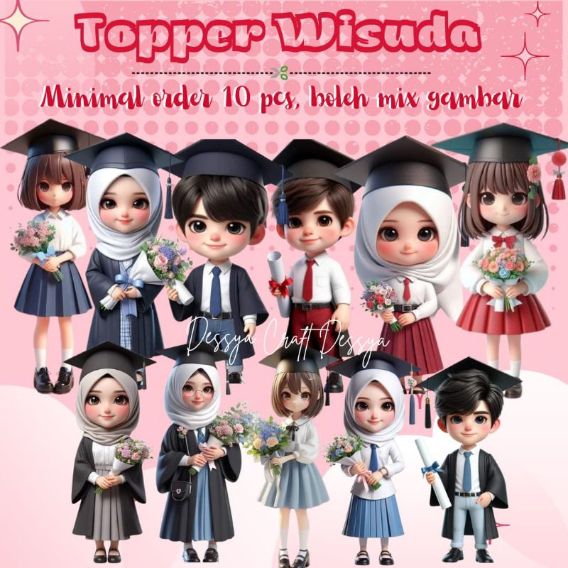 Jual Topper Wisuda Lucu Murah || Topper Wisuda Anak SD || Topper Wisuda ...