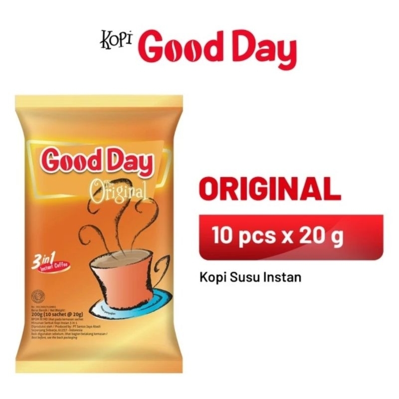 Jual Good Day Original 1 Pack ( 10 x 20 gr) | Shopee Indonesia