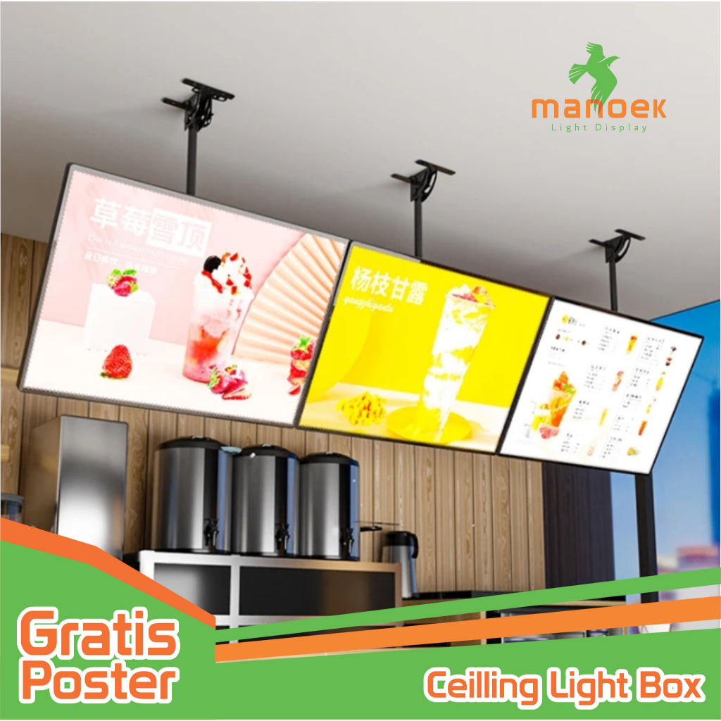 Jual Ceiling Light Box /Cafe Menu Board BRACKET /LED Signboard /Light ...