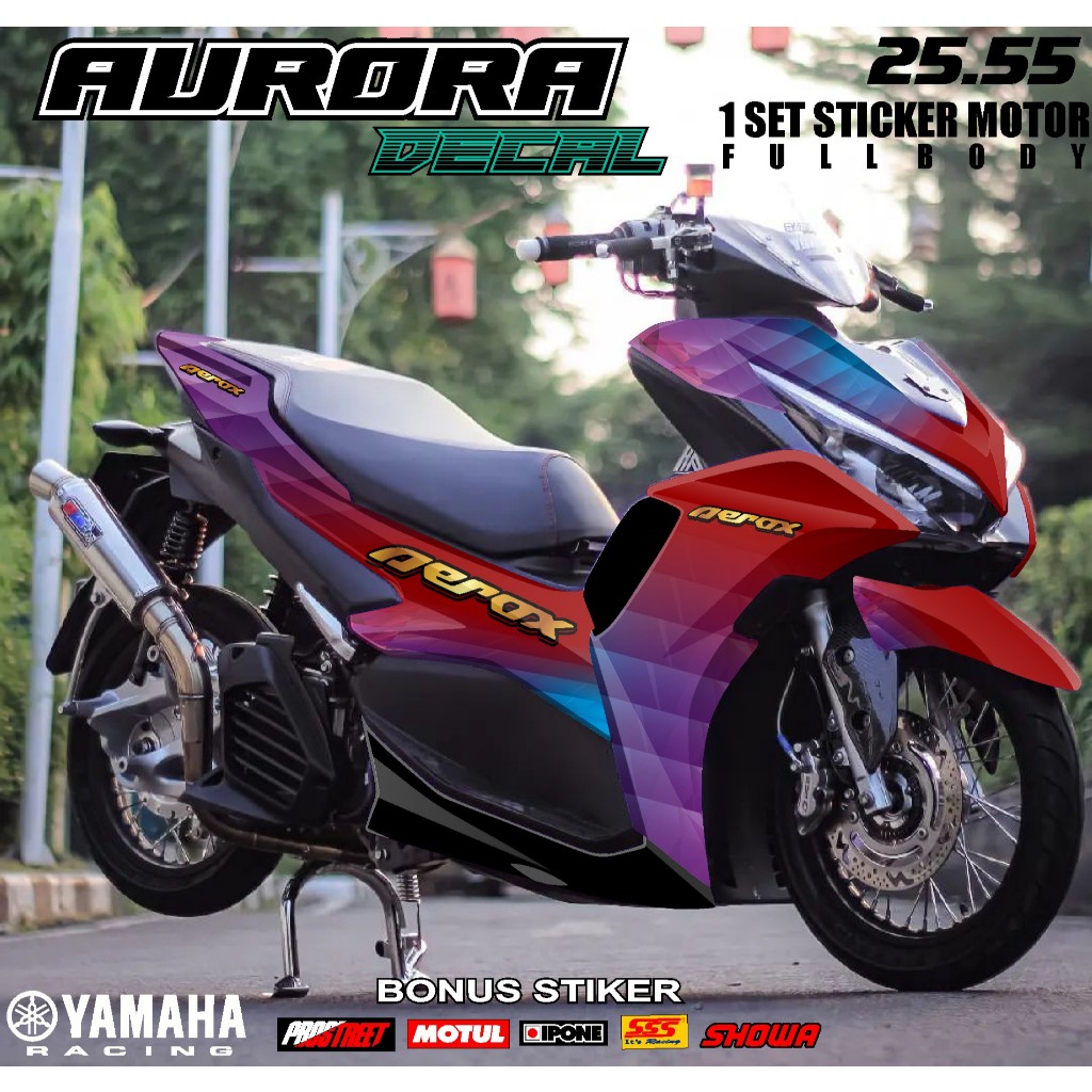 Jual COD DECAL TERBARU decal sticker Aerox 155 NEW Connected FULL BODY ...