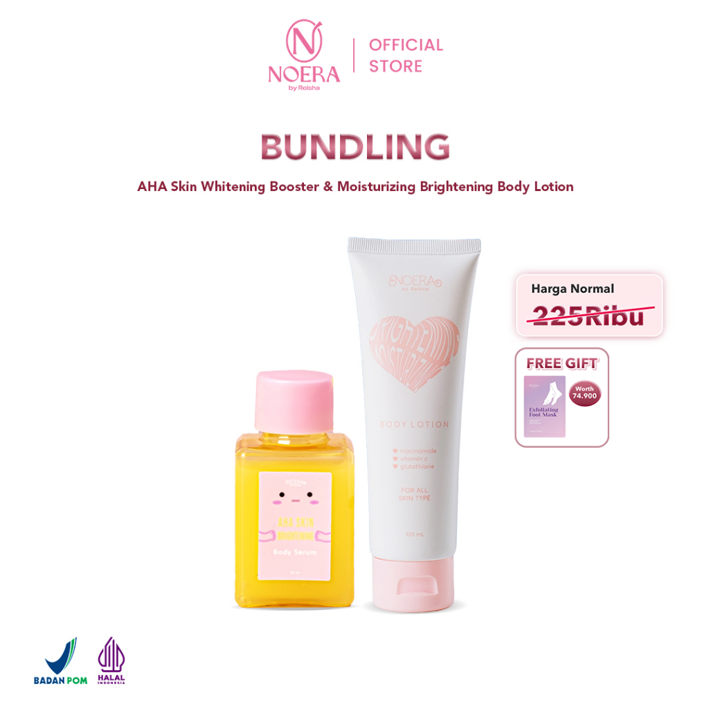 Jual Noera Bundling AHA Skin Whitening Booster Body Serum ...