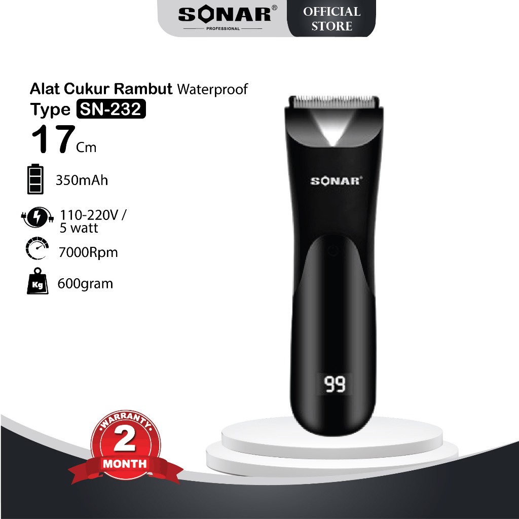 Jual Sonar SN-232 Alat Cukur Lighting Antiair Blade Fade Doff Electric Groin | Shopee Indonesia