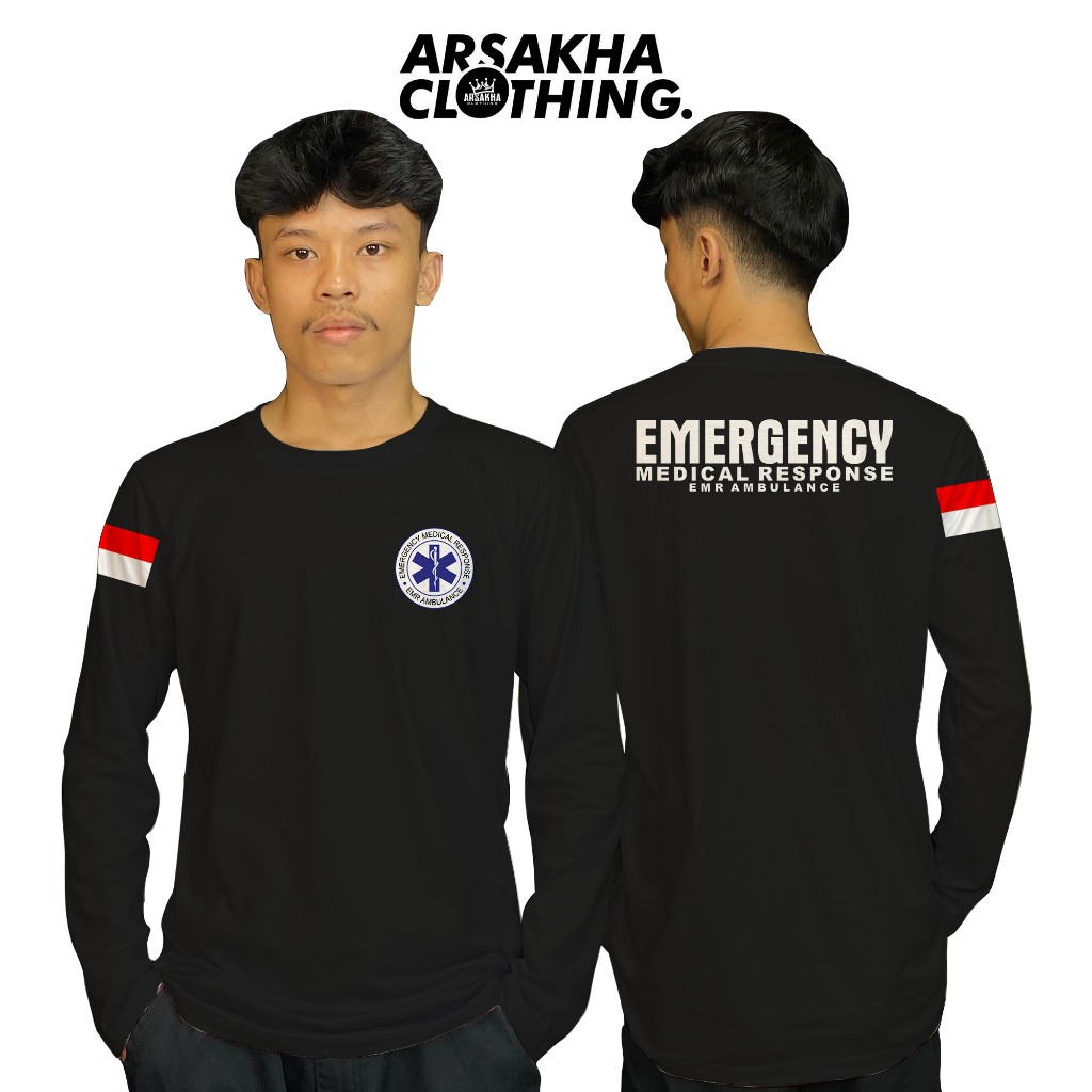 Jual Kaos Lengan Panjang Driver Ambulance EMERGENCY MEDICAL RESPONSE ...