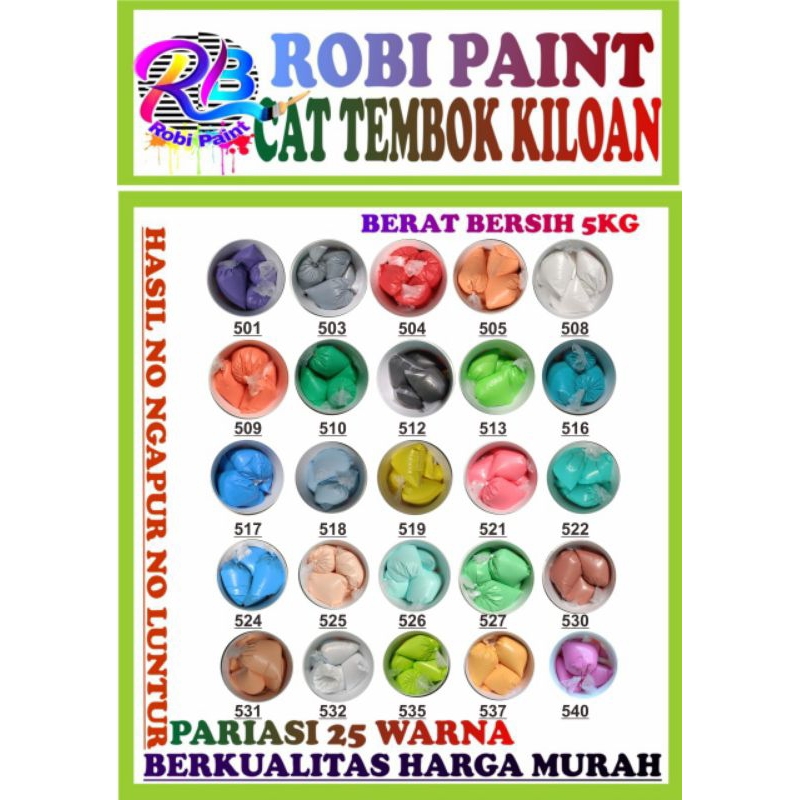 Jual cat tembok berkualitas kemasan plastik dalam ember berat 5kg ...
