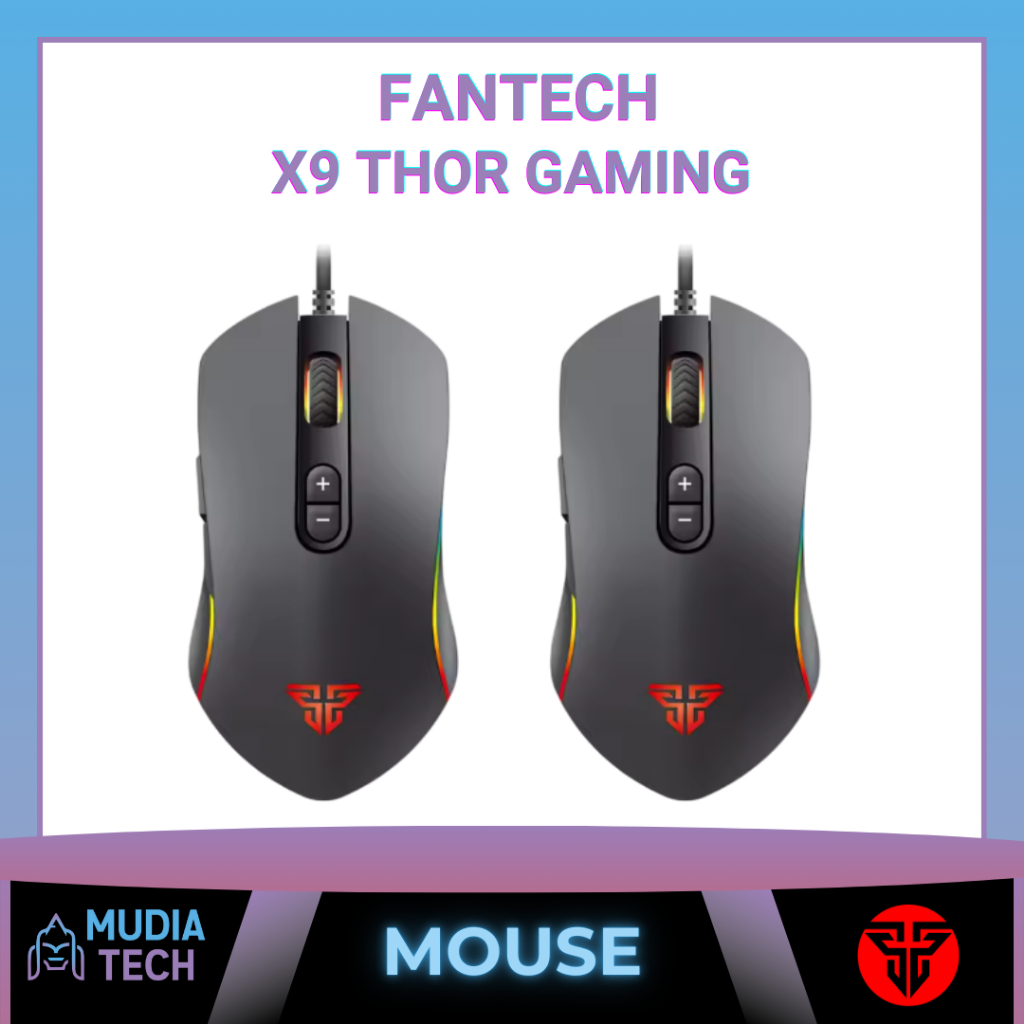 Jual MOUSE FANTECH X9 THOR GAMING | 8000 DPI, RGB Lighting, Ergonomic ...