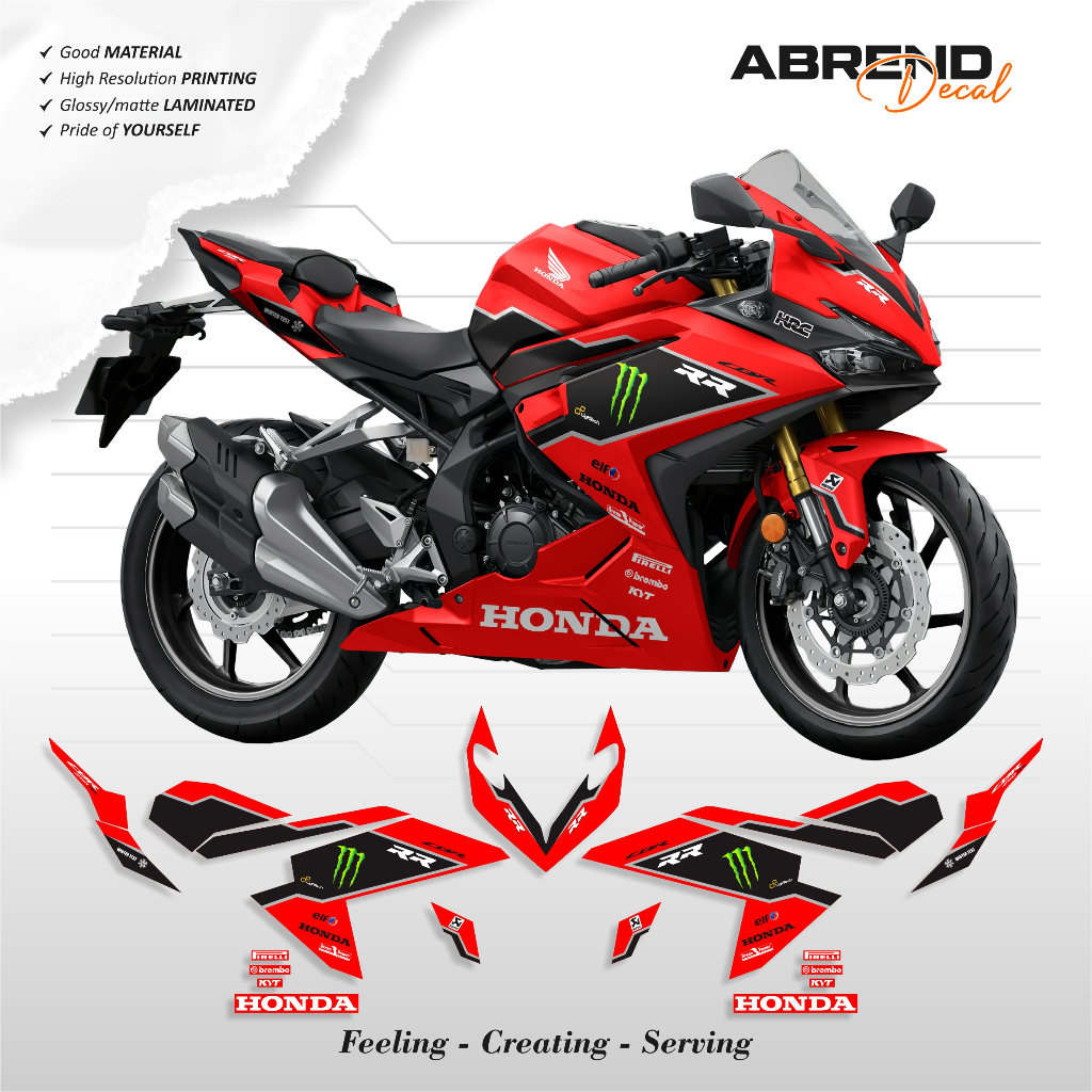 Jual STRIPING CBR 250 RR NEW LIVERY WINTER TEST ZX10R RED / STICKER ...