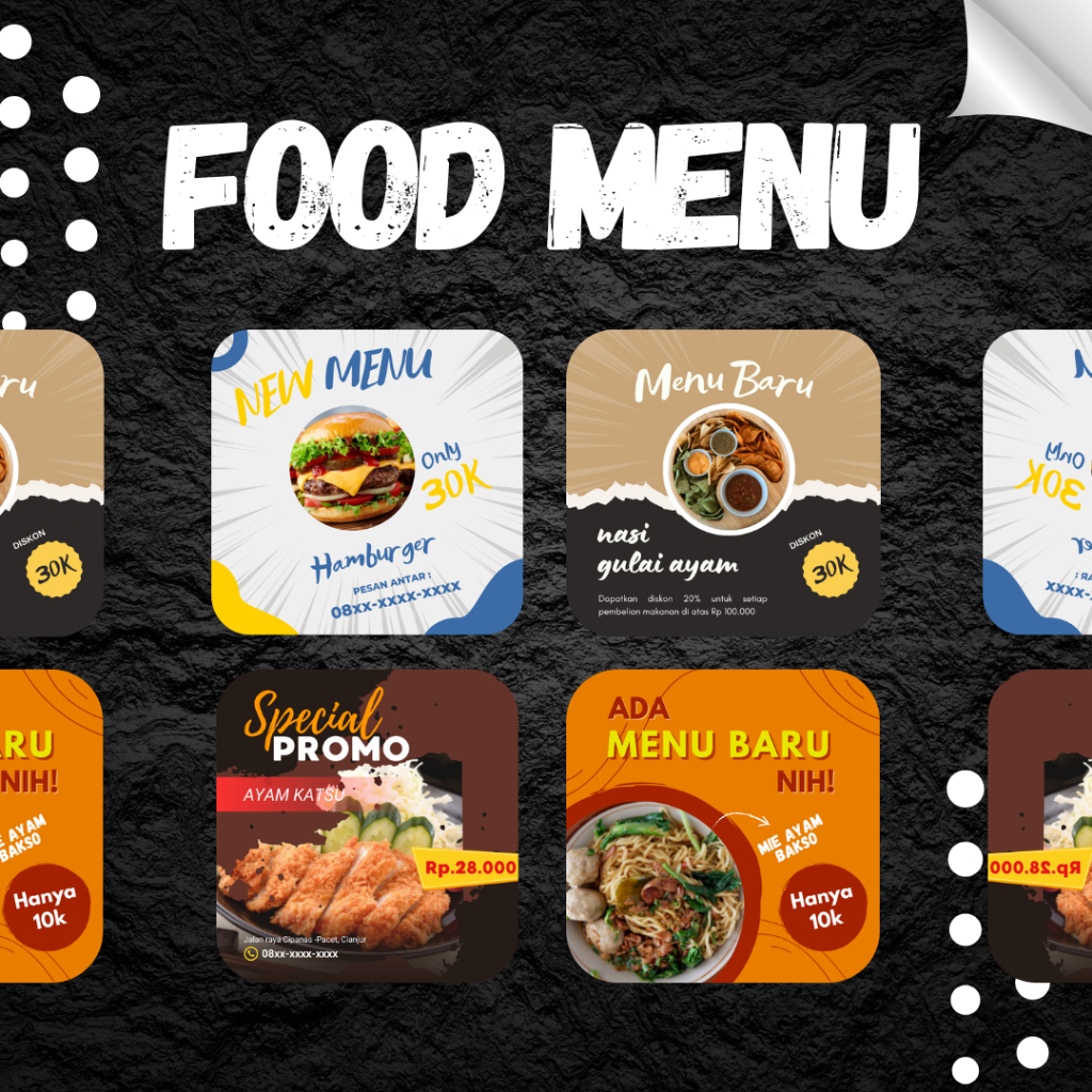Jual Jasa Desain Menu Makanan | Food Menu Elegan & Menarik untuk Bisnis ...