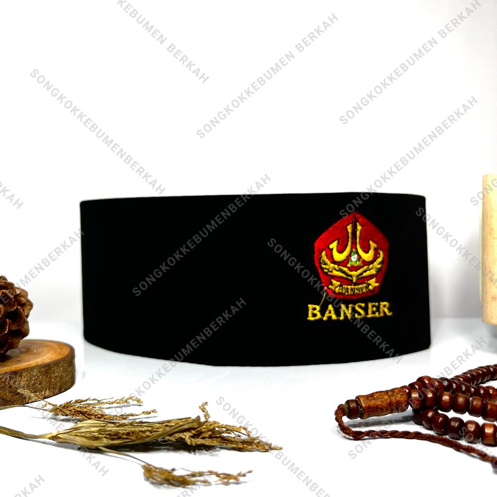 Jual PROMO!! Peci Hitam Songkok logo Banser tinggi Normal (9 cm) + Ada ...