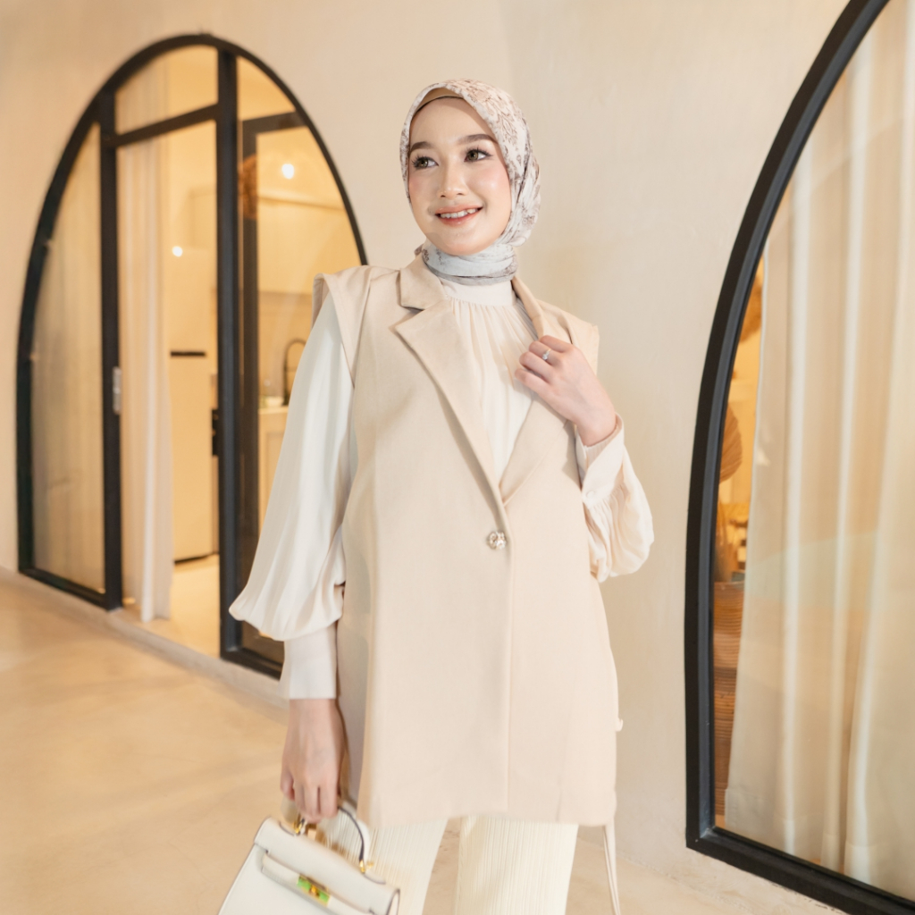 Jual DEARLYF - JENIE - OOTD VEST - OUTER - HANGOUT - OUTFIT - WANITA - DRESS LEBARAN - TIDAK ...