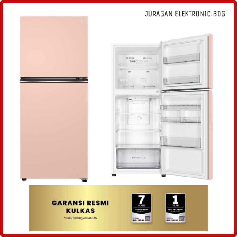 Jual AQUA Elektronik Kulkas 2 Pintu 185 Liter AQR-DTM245CBP(PE) | Shopee Indonesia