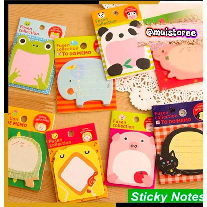 Jual Sticky Notes Motif Hewan Tempelan Kertas Catatan Memo Note ...