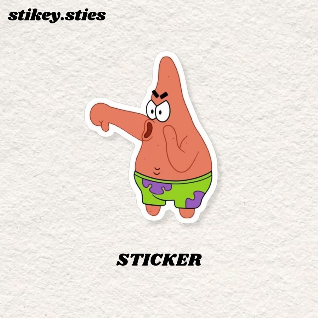 Jual STICKER PATRICK STAR HUH AESTHETIC ANTI AIR VINYL / STIKER HELM ...