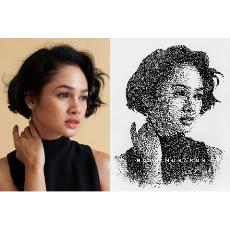 Jual Sketsa wajah realis Gambar wajah realis CROSS HATCHING di kertas ...