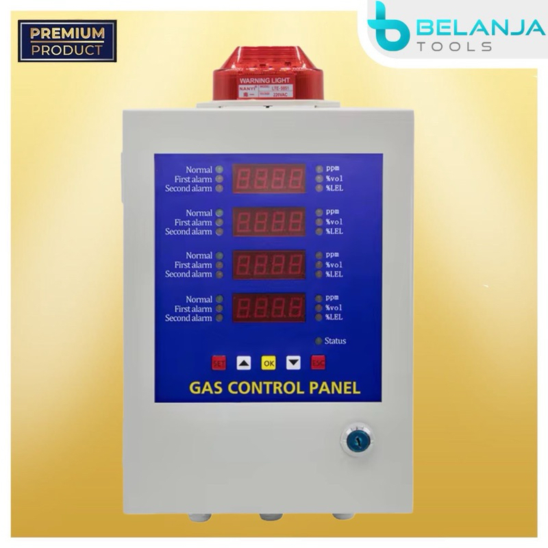 Jual Gas Detector Controller 4 Channel Bosean BH-50 Control Panel BH50 ...