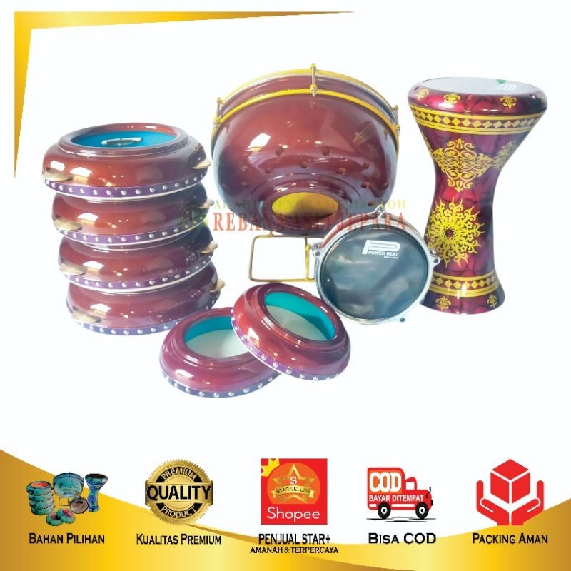 Jual HADROH FULL SET DARBUKA 9 INCH MOTIF ISTIMEWA | Shopee Indonesia