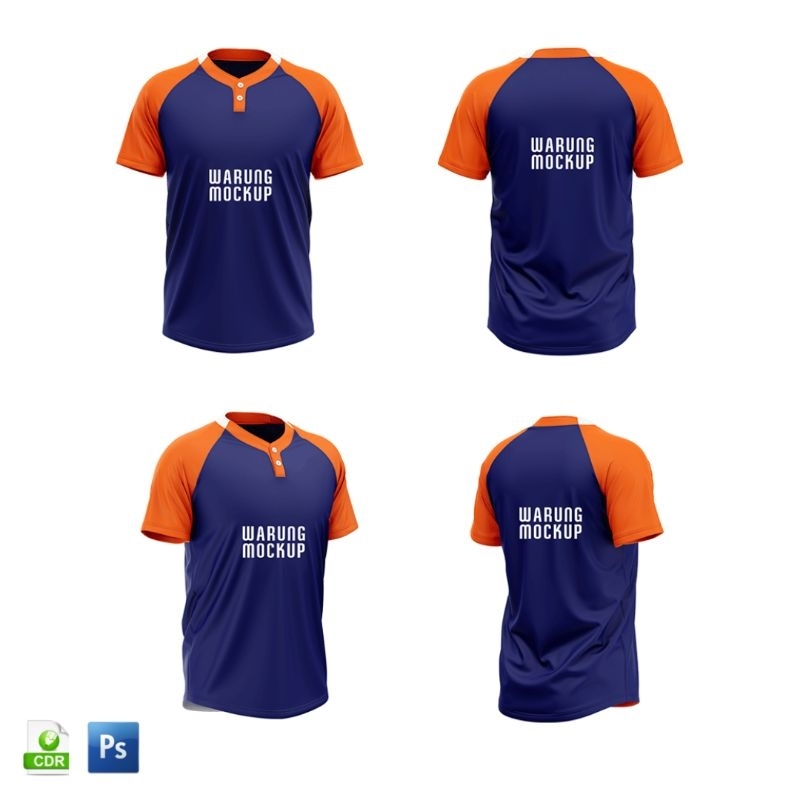 Jual Mockup Jersey Baseball / Jersey Hanley - PSD Photoshop / Corel ...