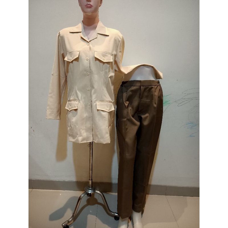 Jual pdh pns tni/ kemhan bahan luizzi | Shopee Indonesia