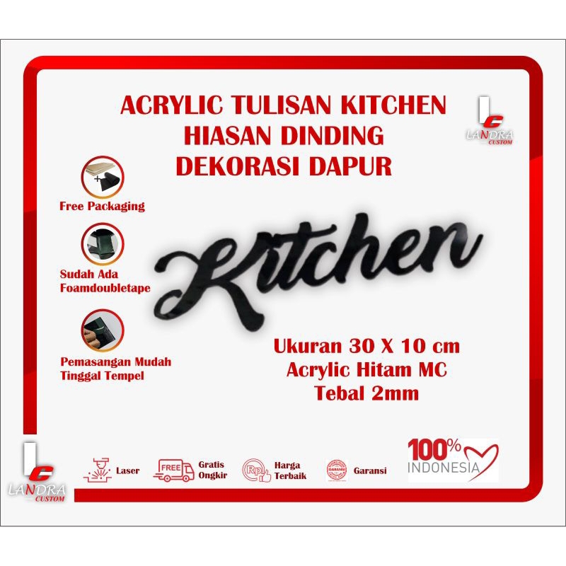 Jual Akrili sign kichen / Akrilik Tinggal Tempel / Dekorasi Dapur ...