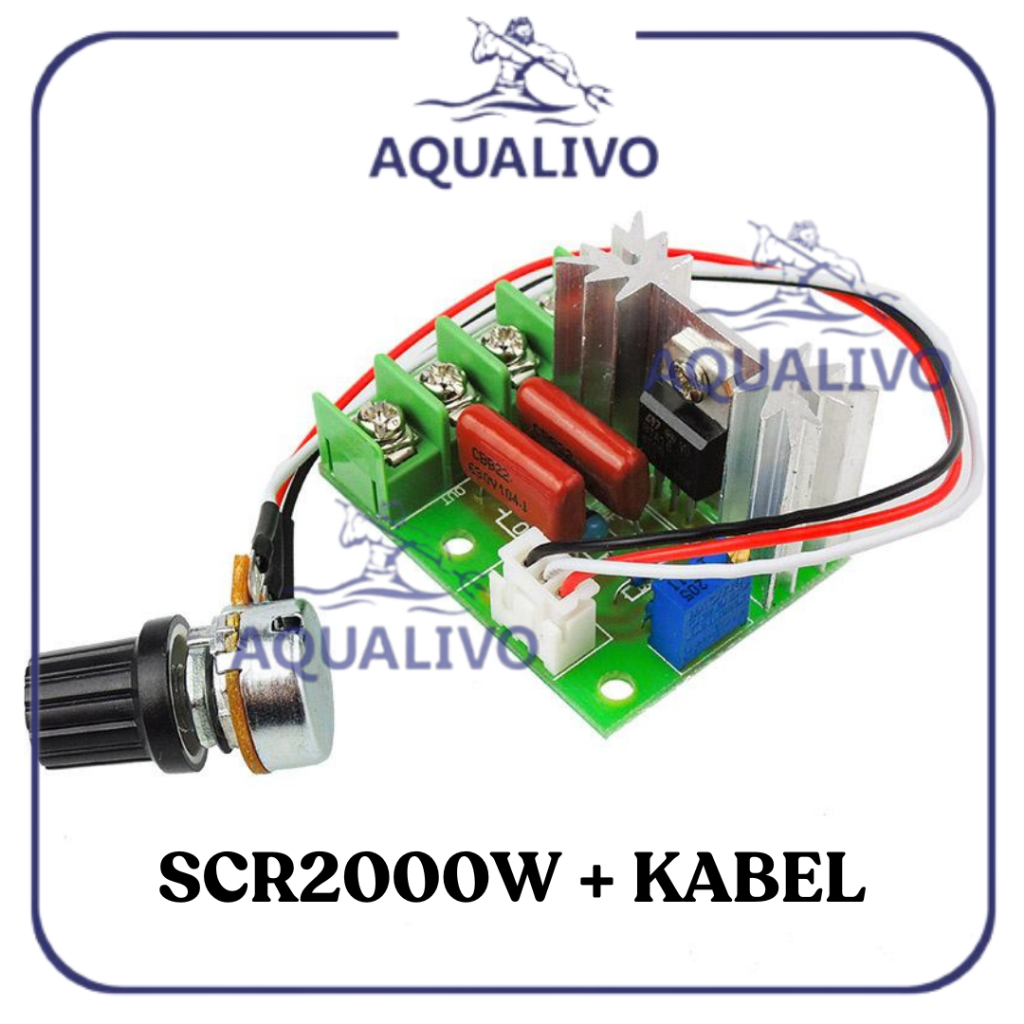 Jual SCR2000W Dimmer SCR 2000W 220V PWM Voltagee Regulator Motor Speed ...