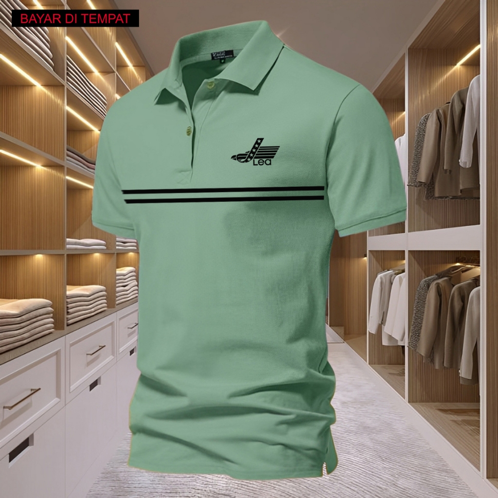Jual Terbaru..!!! COD T-shrit POLO kerah L34-garis-dua-hitam Kaos Kerah Dewasa Shirt / Kaos ...