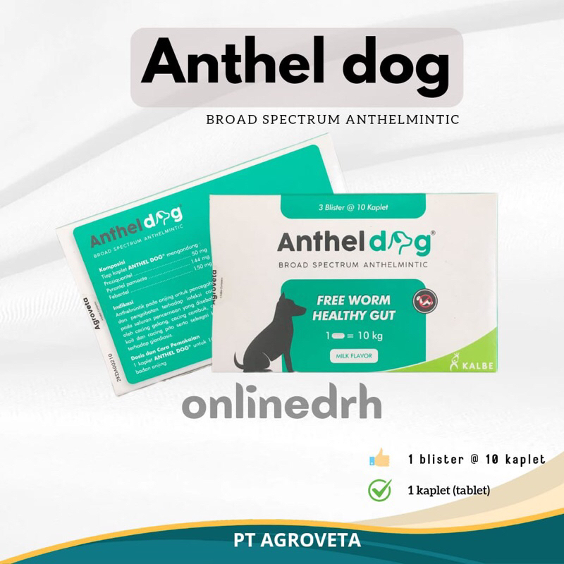 Jual ANTHEL DOG Obat Cacing Anjing 1 Tablet ORIGINAL | Shopee Indonesia
