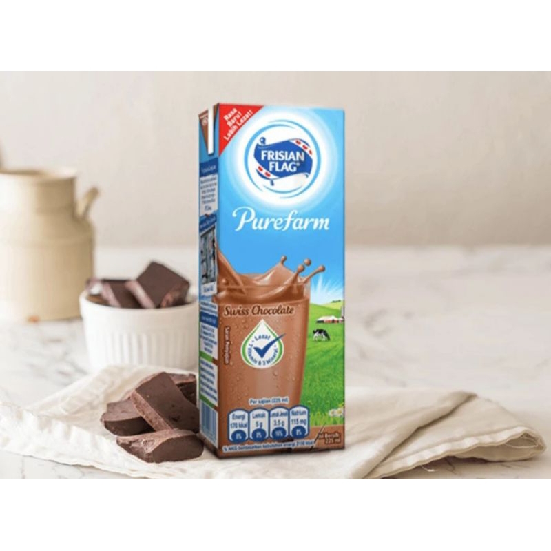 Jual Frisian Flag Susu UHT Swiss Chocolate 225 ml | Shopee Indonesia