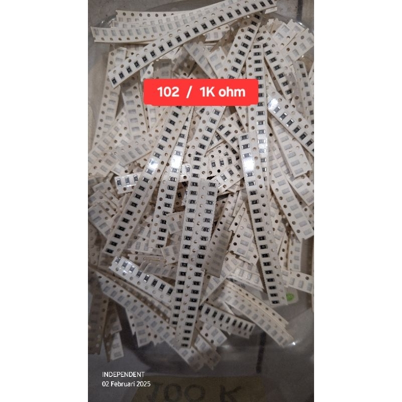 Jual Resistor 1k 102 1206 ( 20 pcs ) | Shopee Indonesia