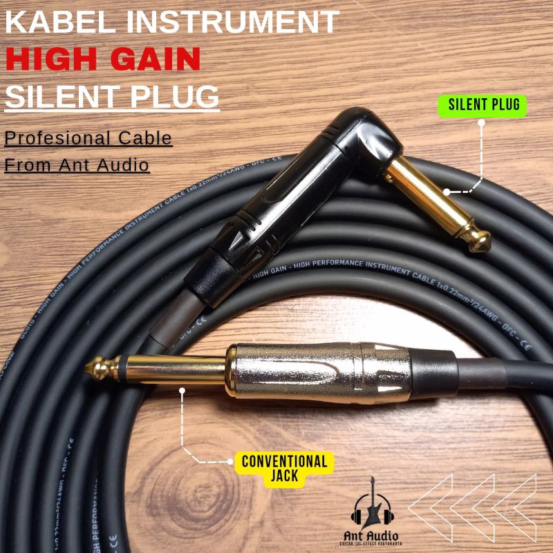 Jual Kabel Silent HIGH GAIN Instrument Cable | Ant Audio | Shopee Indonesia