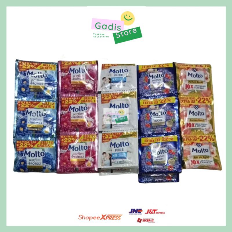 Jual Molto cair parfume protect 1 renteng isi 12pcs | Shopee Indonesia