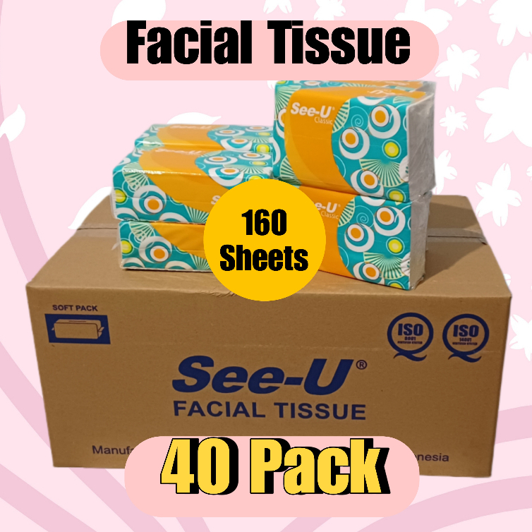 Jual See-U Facial Tissue 160 sheets, 2 ply (40 pack) | Shopee Indonesia