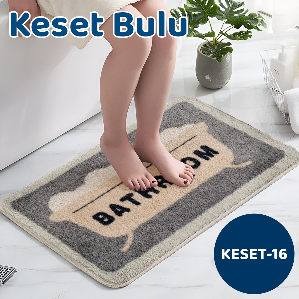 Jual Dreamhome Keset Bulu Microfiber Anti Slip 40x60cm Keset Kamar ...