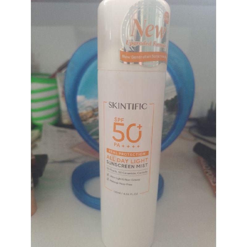 Jual SKINTIFIC - ALL Day Light Sunscreen Mist SPF 50 PA++++ 120ML | Shopee Indonesia