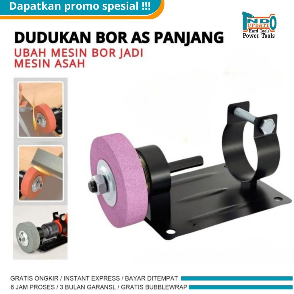 Jual Stand Bracket Dudukan Bor As Panjang Bonus Mata Potong Kayu Besi ...