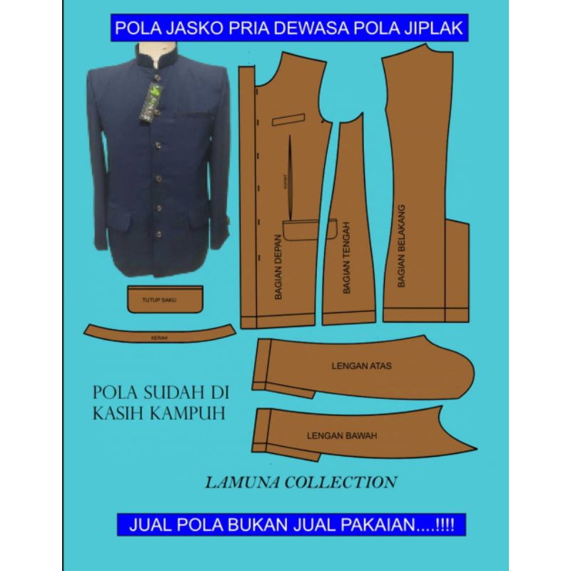 Jual Pola jasko jas/KOKO pola standar ukuran dewasa COD | Shopee Indonesia