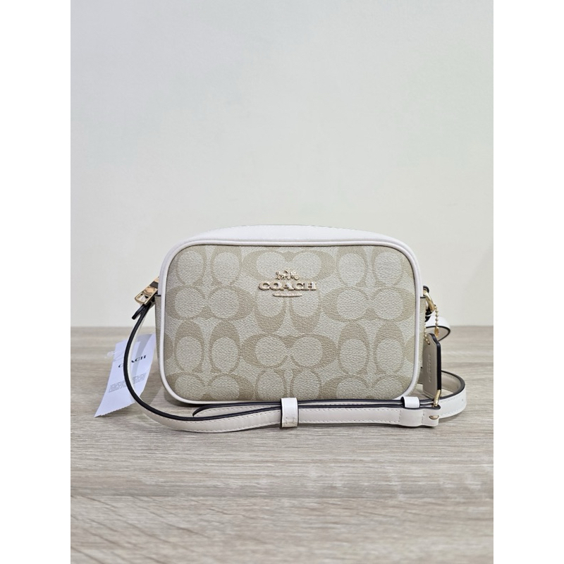 Jual Coach Jamie Mini Camera Bag Signature Light Khaki Chalk AUTHENTIC ...