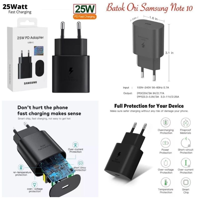 Jual Adapter Samsung 25W Original 100% Super Fast Charging Adaptor Type ...