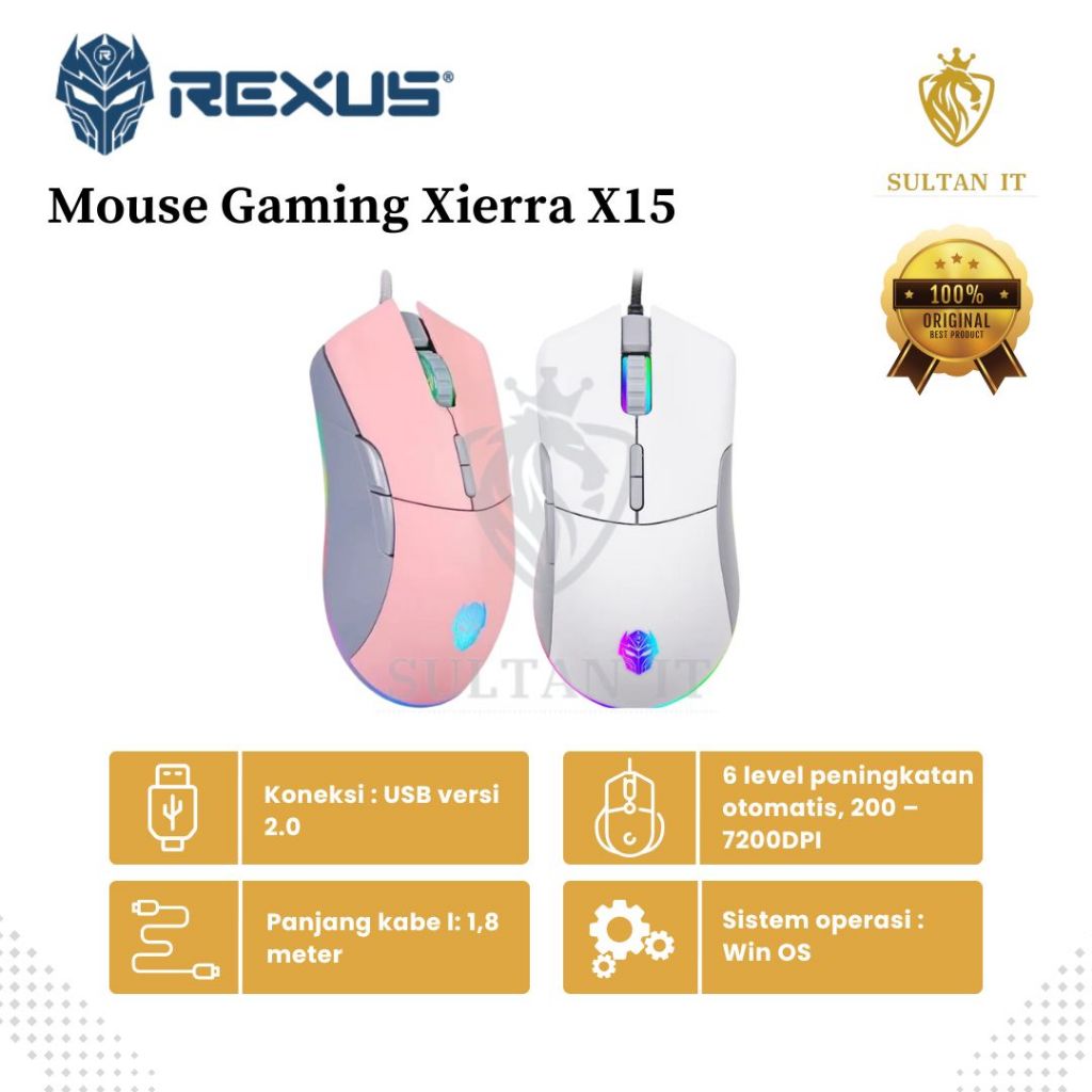 Jual Rexus Mouse Gaming Xierra X15 Original | Shopee Indonesia