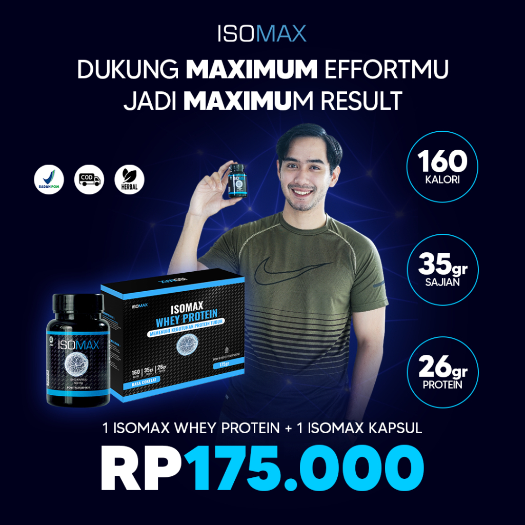 Jual Isomax Whey Penambah Massa Otot Pembentuk Otot Pembesar Otot dan ...