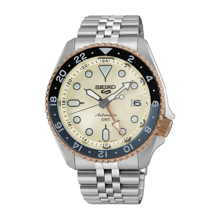Jual Seiko 5 GMT SSK046K1 Limited Edition Beige Dial Stainless Steel ...