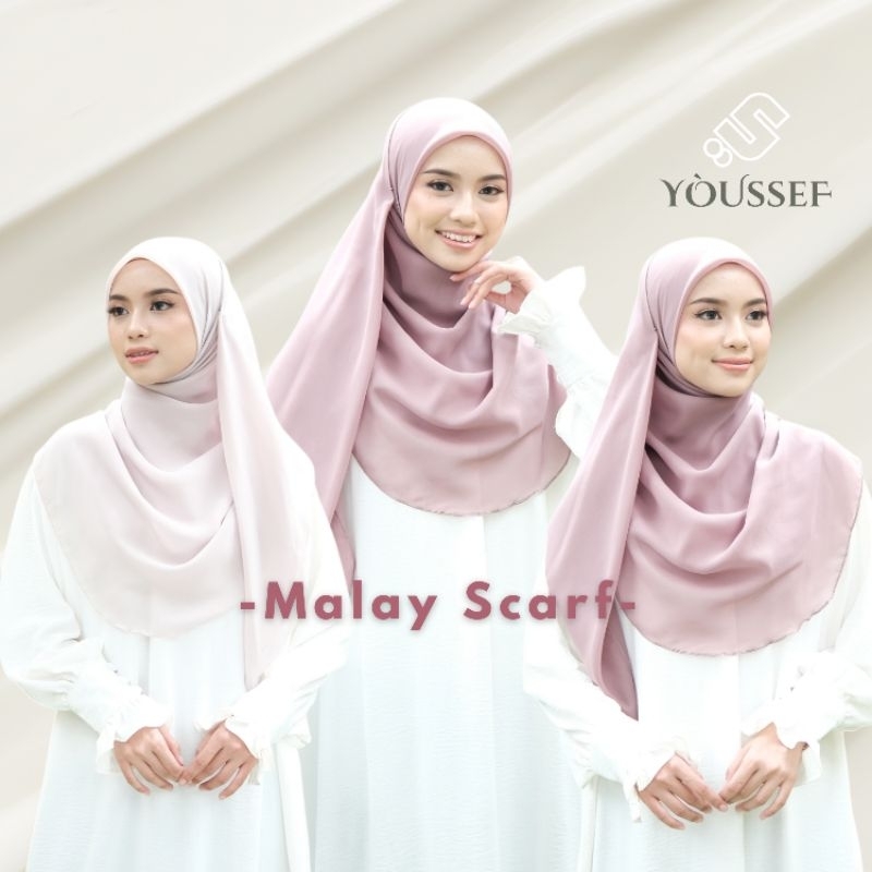 Jual Youssef-Malay Scarf Premium | Hijab Malay segiempat 2 oval Syar'i ...