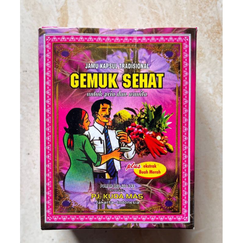 Jual Gemuk Sehat Kuda Mas Kapsul Tradisional Penambah Berat Badan Kotak ...