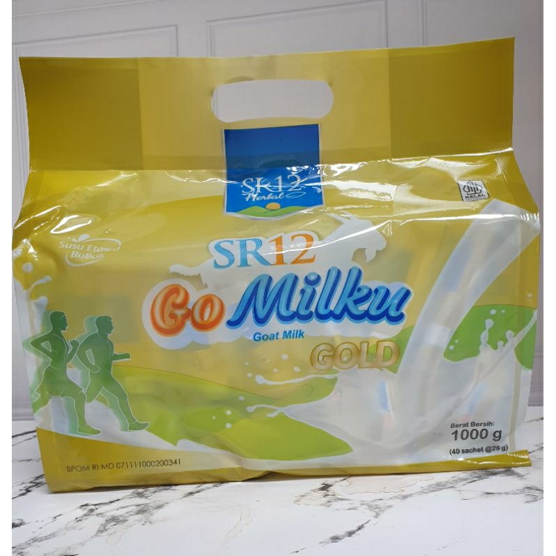 Jual SR12 Go Milk Gold Berat Bersih 1000g (40 sachet @25 gr) | Shopee ...