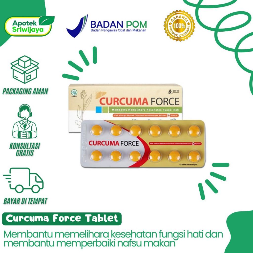 Jual Curcuma Force Tablet isi 12 tablet | Shopee Indonesia