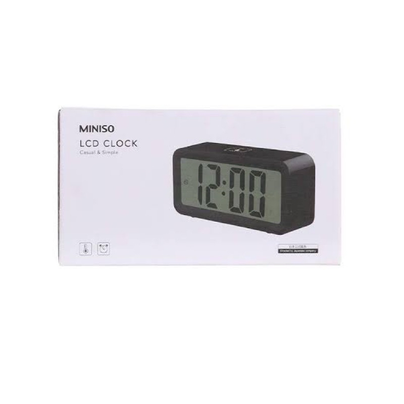Jual Miniso Large Screen Alarm Clock / Jam alarm jam weker | Shopee ...